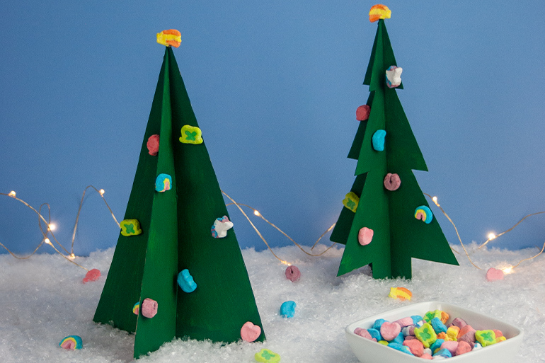 Lucky Charms Cereal Box Christmas Tree